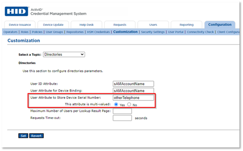 Procedures for Configuring Connections to the ActivID AAA Server | ActivID CMS | HID Global